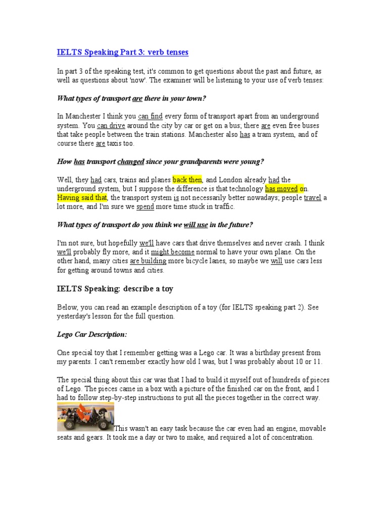 IELTS Speaking Part 3 | PDF | Language Arts & Discipline