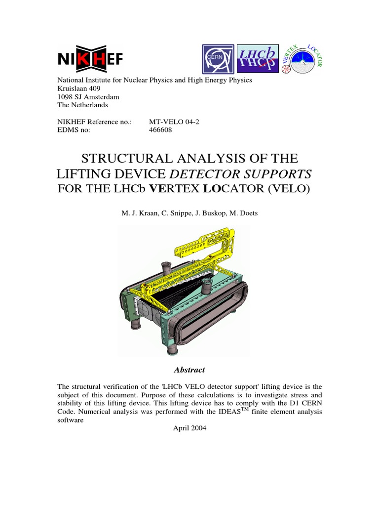FEA Lifting Device Det Sup | PDF | Strength Of Materials | Buckling
