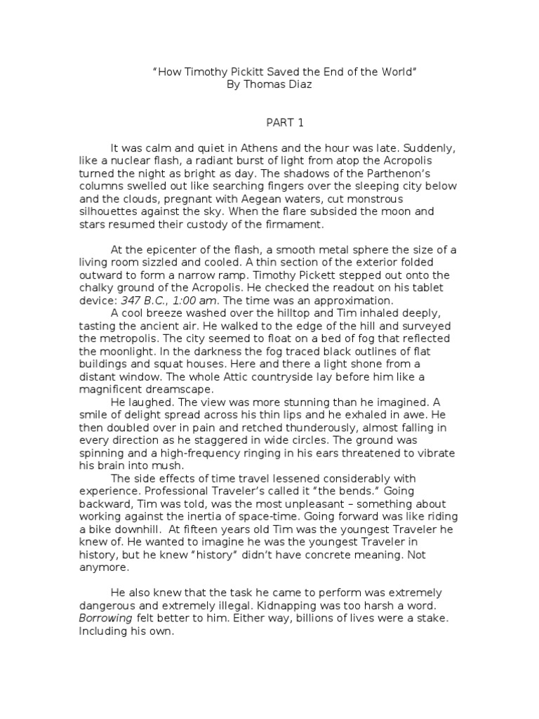 How Timothy Pickett Saved The End of The World | PDF | Nature