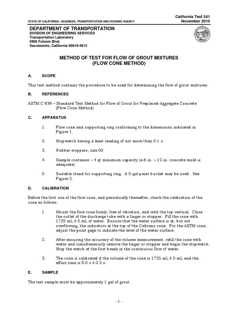 Astm C 939 | PDF | Calibration | Laboratories