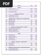 HK Materials List | PDF