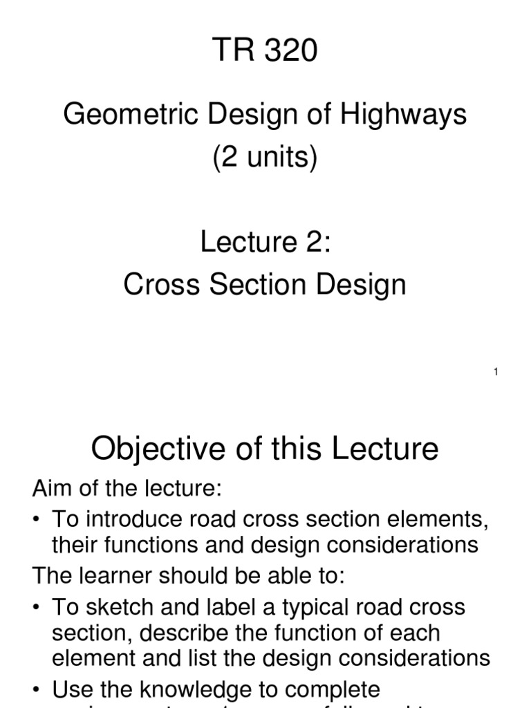 Geometric Design of Highways (2 Units) | PDF | Road Surface | Road