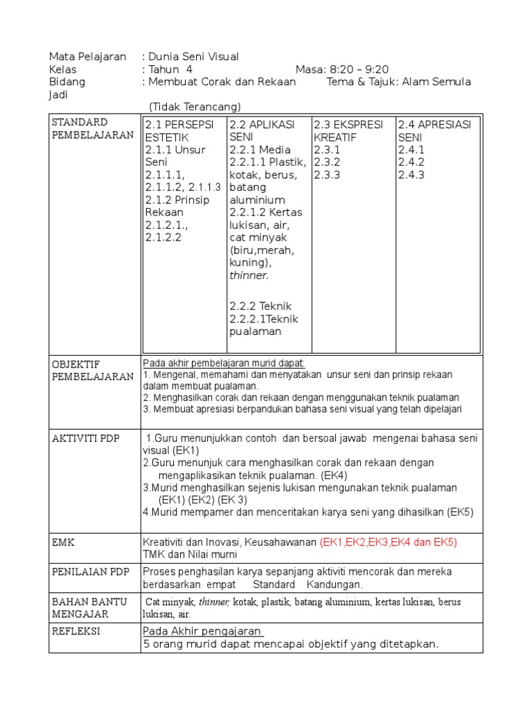 RPH PSV t4 Pualaman | PDF