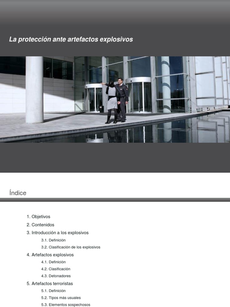 Protección Ante Artefactos Explosivos Pdf Material Explosivo Onda