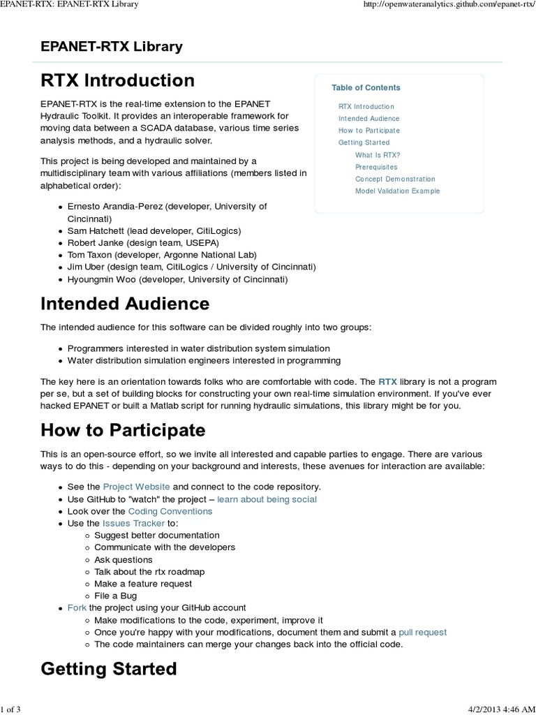 Epanet RTX - Epanet RTX Library | Download Free PDF | Simulation | Library (Computing)