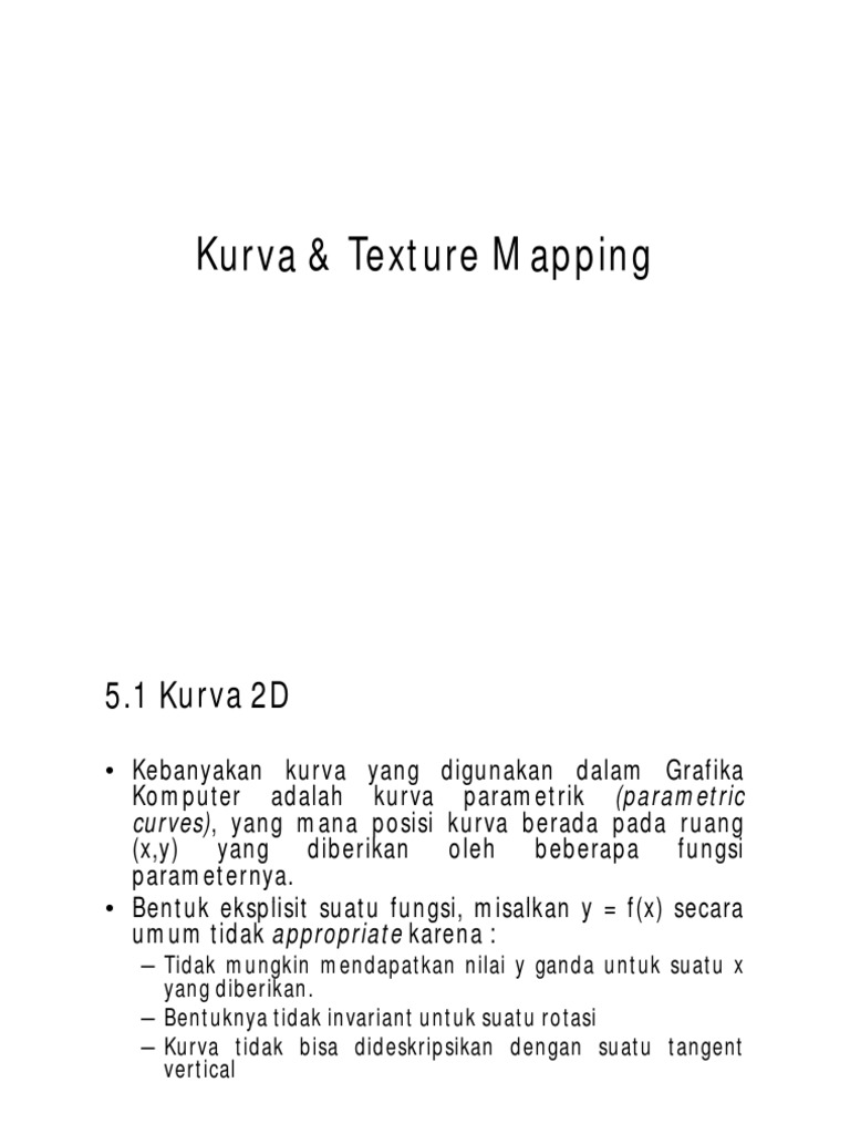 Pertemuan 12 Kurva Texture Mapping | PDF