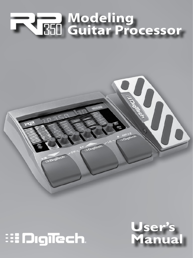 Digitech RP350 Manual | PDF | Equalization (Audio) | Amplifier