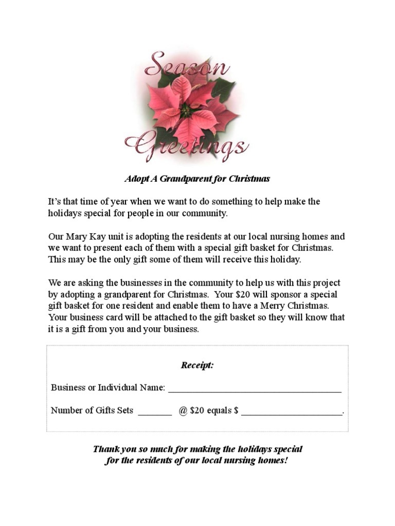 Adopt a Grandparent Christmas Project | PDF