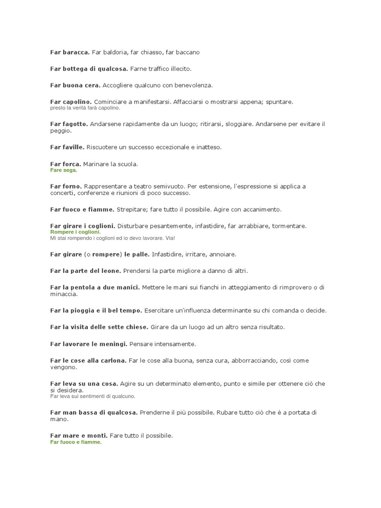 Modi Di Dire Italiani | PDF