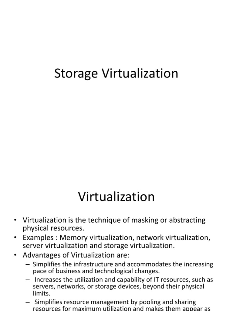 Storage Virtualization | PDF | Virtualization | Computer Data Storage