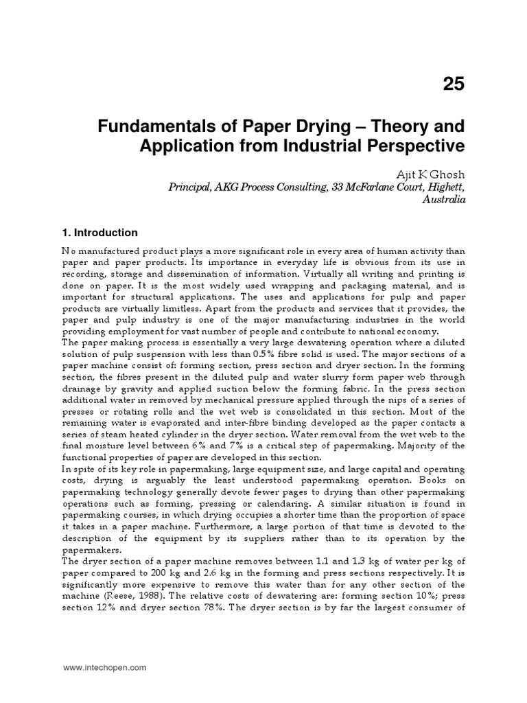 Paper Drying: Principles and Practices | PDF | Heat Transfer | Clothes ...