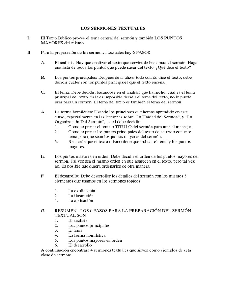 7 Los Sermones Textuales | PDF | Evangelios | espíritu Santo