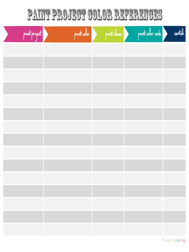 Paint Project Color References | PDF