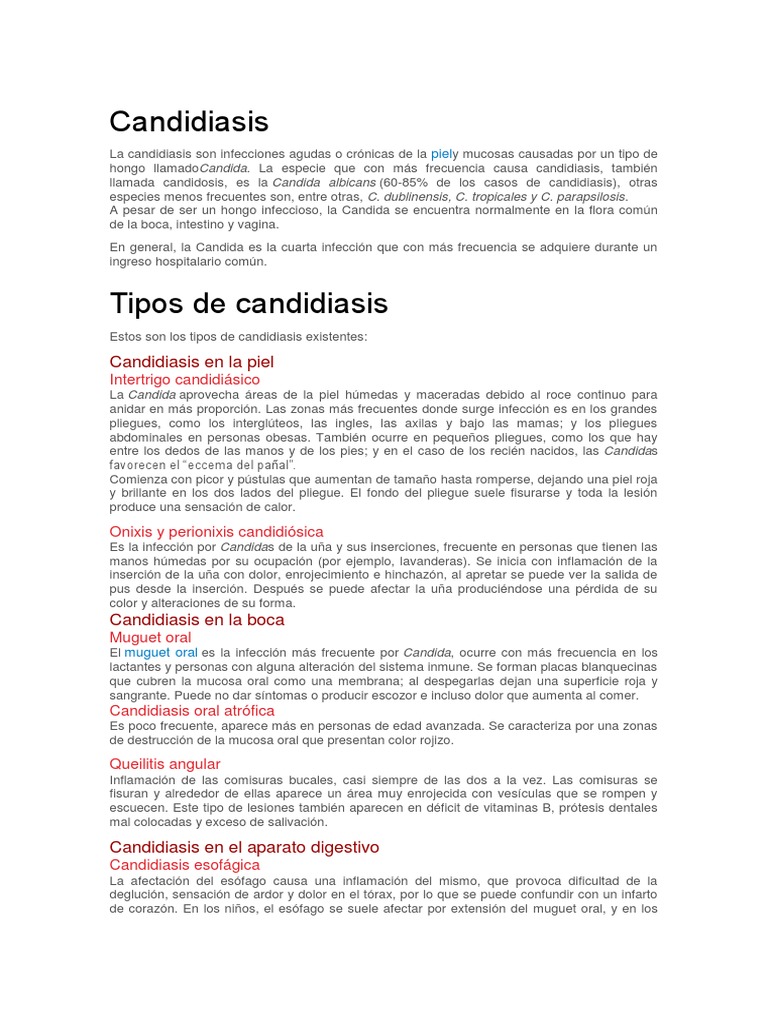 Candidiasis | PDF | Candidiasis | Medicina