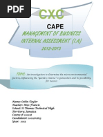 CAPE Entrepreneurship 2024 U1 P2 | PDF