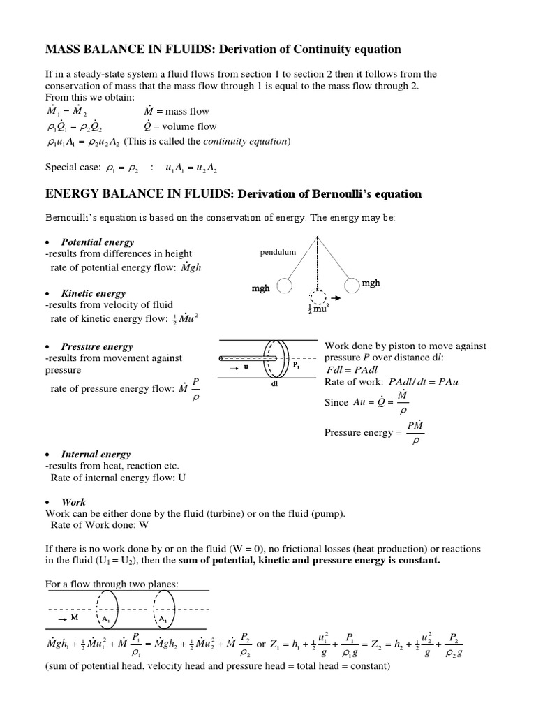 HW Fluids Mass and Energy Balances in Fluids 2011 | PDF