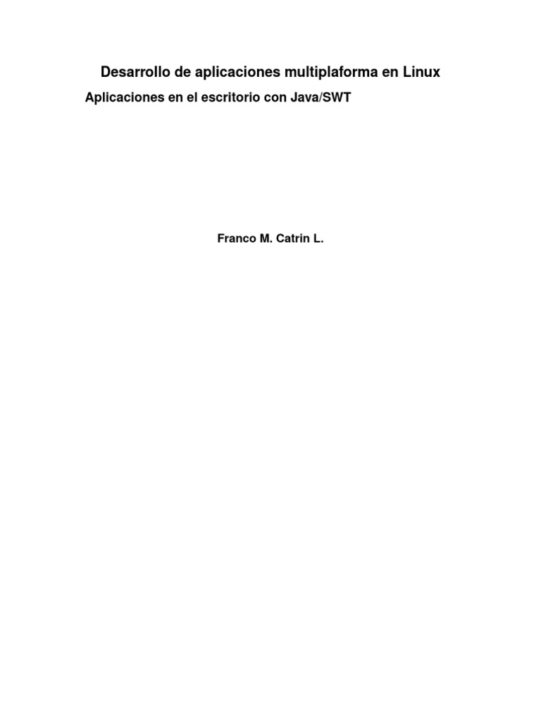 Linux Multiplataforma | PDF | máquina virtual de Java | Java (lenguaje de programación)