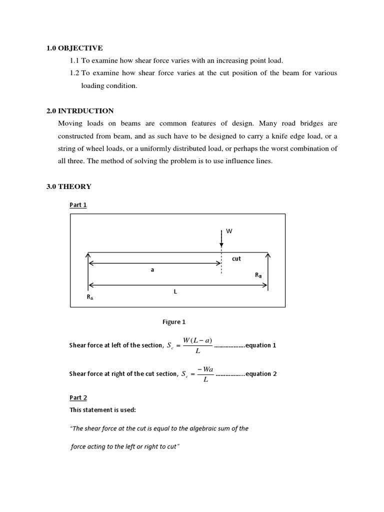 Shear Force in a Beam | Experiment | Beam (Structure)