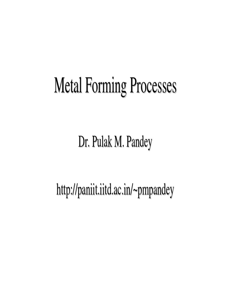 Metal Forming Processes | PDF