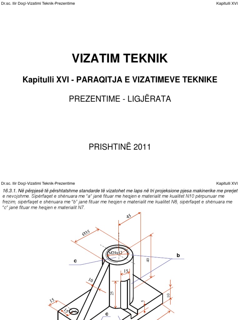 16.vizatim Teknik - Paraqitja e Vizatimeve | PDF