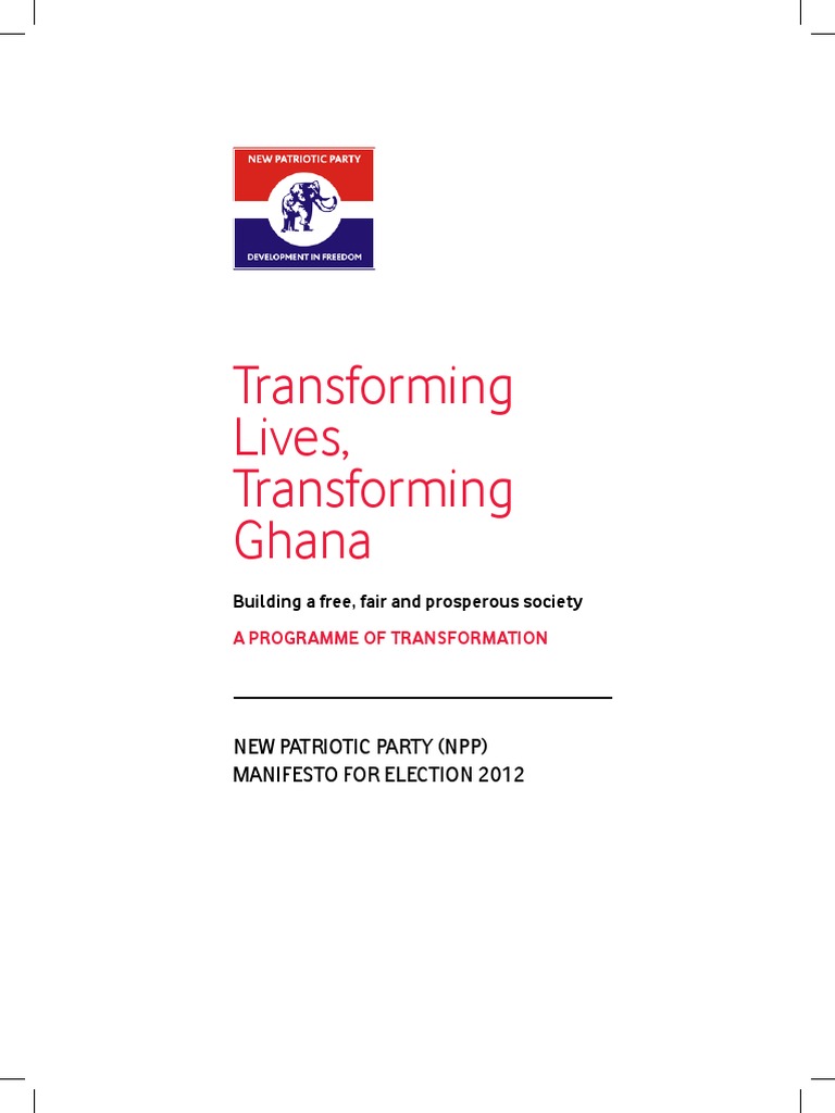 2012 NPP Manifesto | PDF | Politics