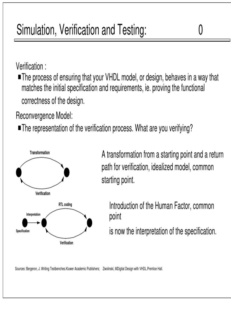 Simulation Verification And Testing 0 Pdf Formal Verification Digital Electronics