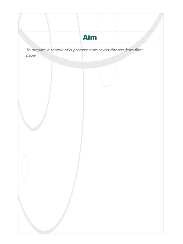 Cuprammonium Rayon Thread Preparation | PDF | Rayon | Fibers