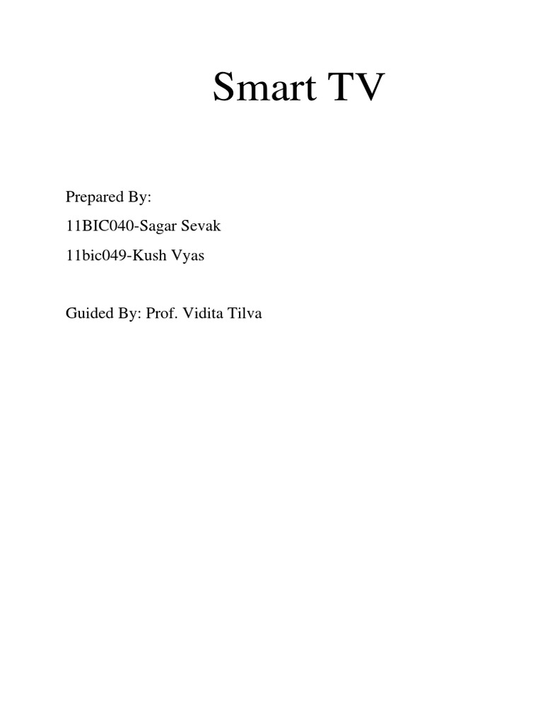 Smart TV Report | PDF | Computer Engineering | Multimedia