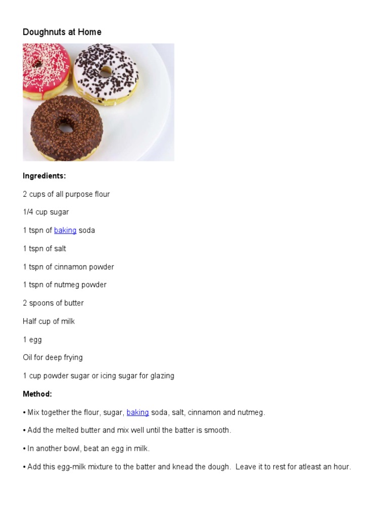 Doughnuts at Home | PDF