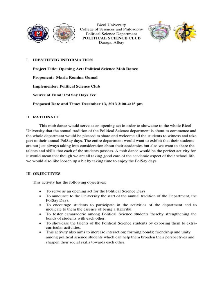 Project Proposal Template | PDF | Political Science | Science