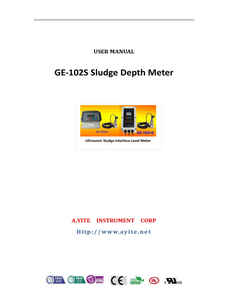 User Manual of Ultrasonic Sludge Interface Depth Level Meter | PDF ...