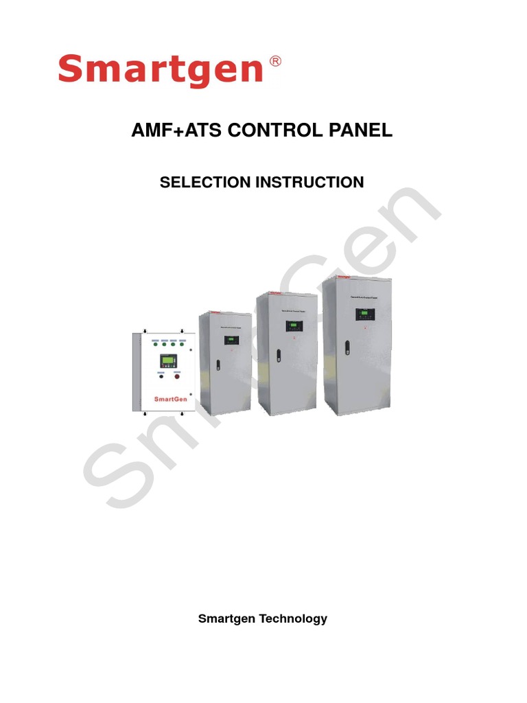 AMF+ATS Control Panel Smart Gen | PDF | Mains Electricity | Alternating ...