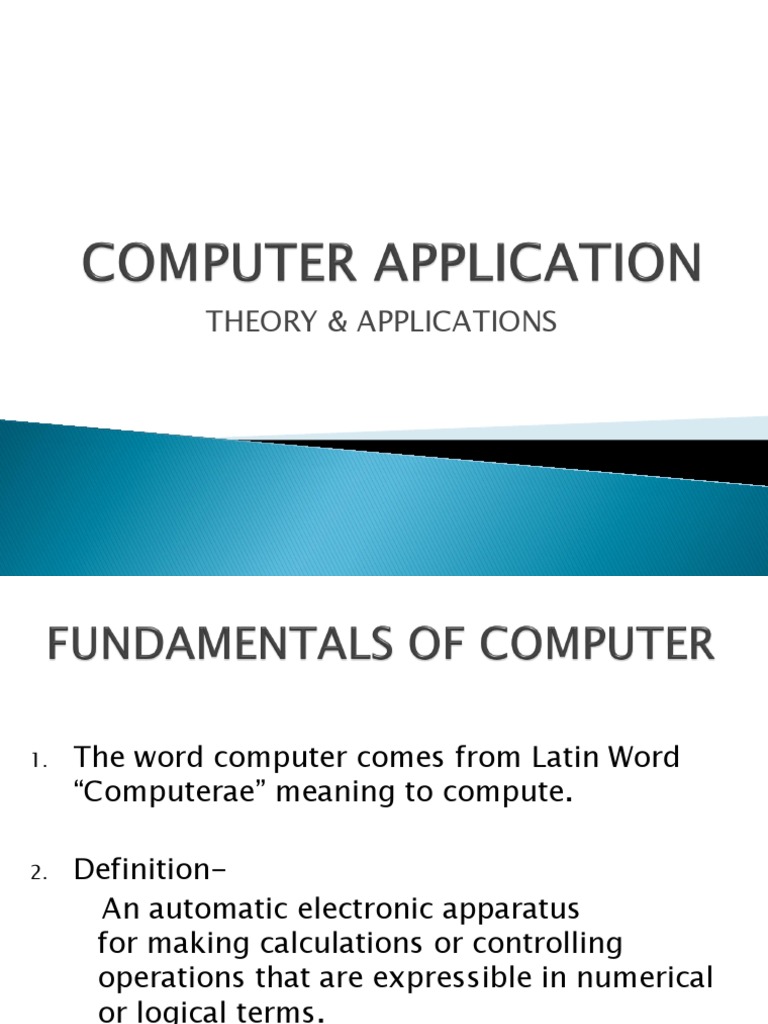 Computer Application Pdf Read Only Memory Computer Data Storage 