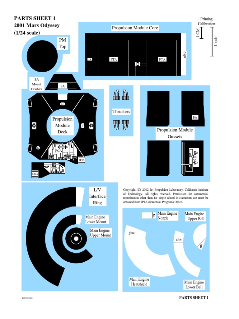 Odyssey Paper Model | PDF | Jet Propulsion Laboratory | Aerospace ...