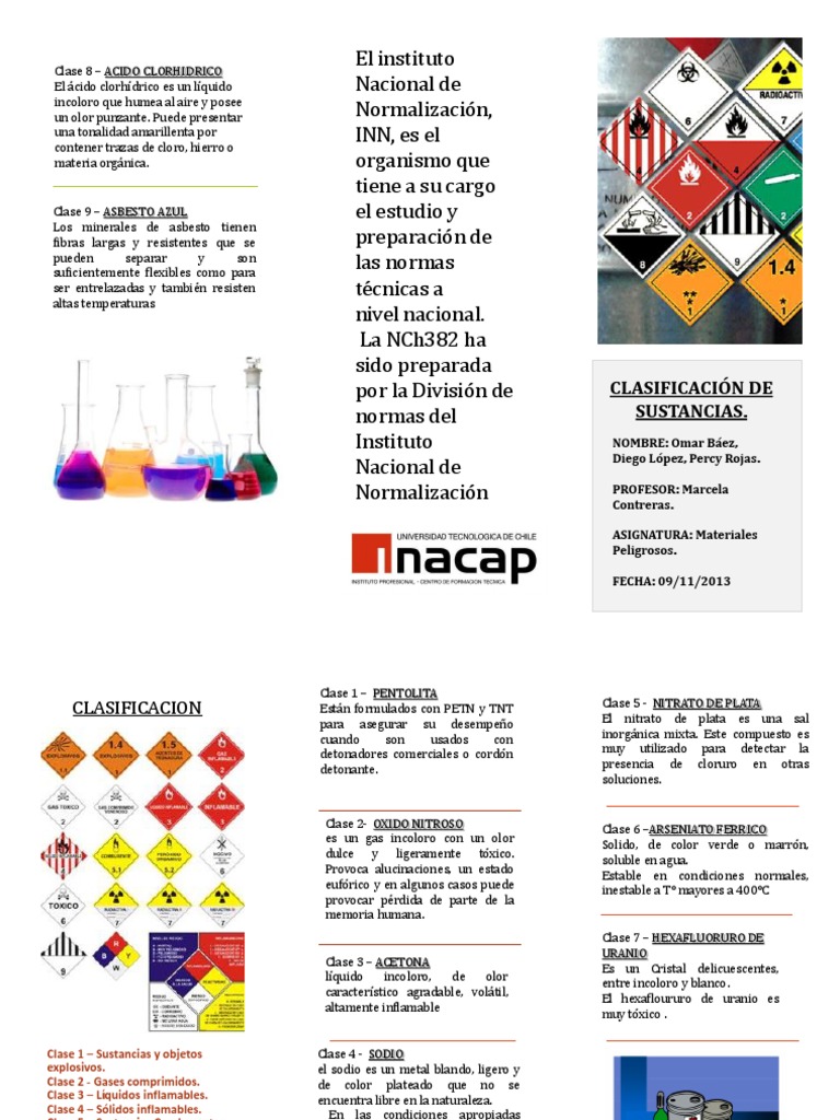 Triptico Sustancias Peligrosas | PDF