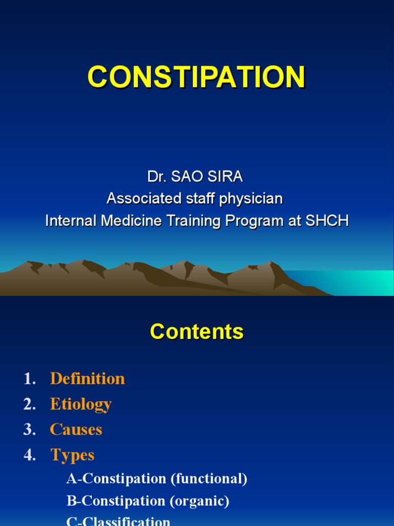 Constipation | PDF | Constipation | Symptoms And Signs