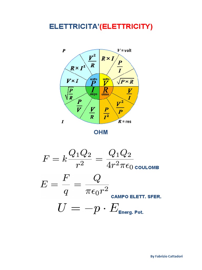 Electric Formulas | PDF