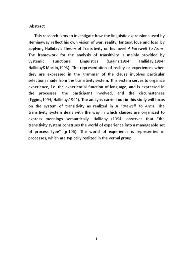 Transitivity | PDF | Linguistics | Thought