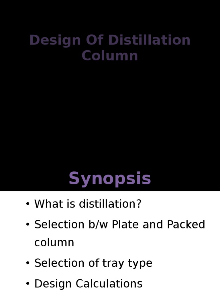 Distillation Column 1 | PDF