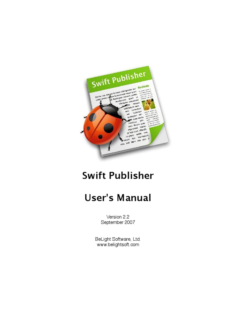 Swift Publisher Users Manual | PDF | License | Tab (Gui)