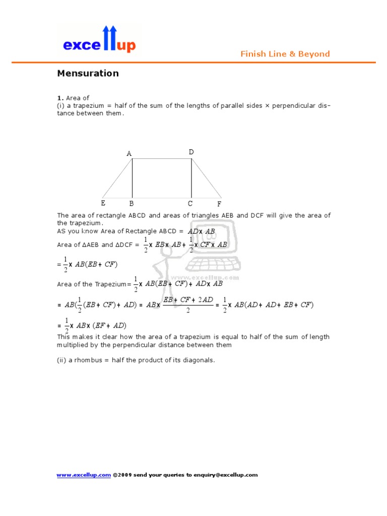 8 Math Mensuration | PDF | Area | Volume