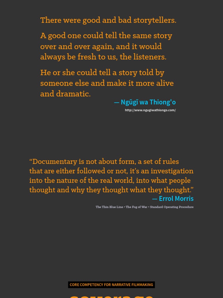 Narrative Cinematography For Documentary Storytelling | PDF ...