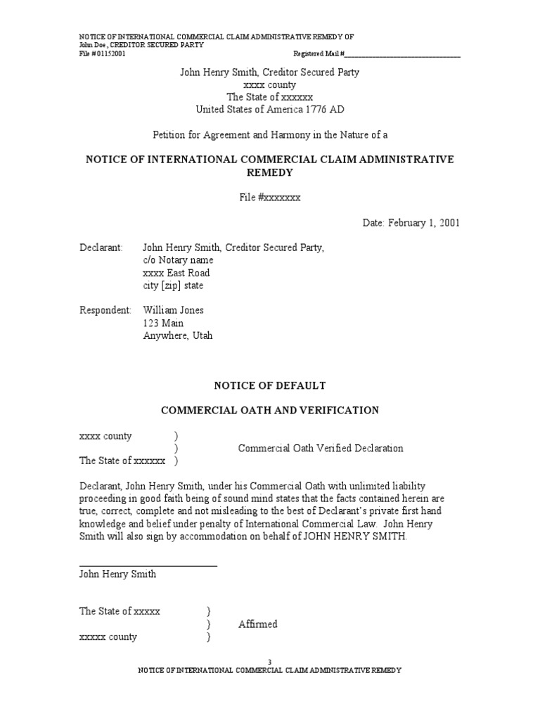 3 Blank Notice of Default | PDF | Notary Public | Virtue