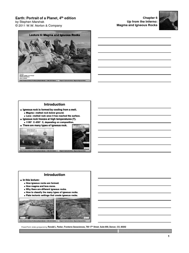 Earth: Portrait of A Planet, 4 Edition: by Stephen Marshak © 2011 W.W ...