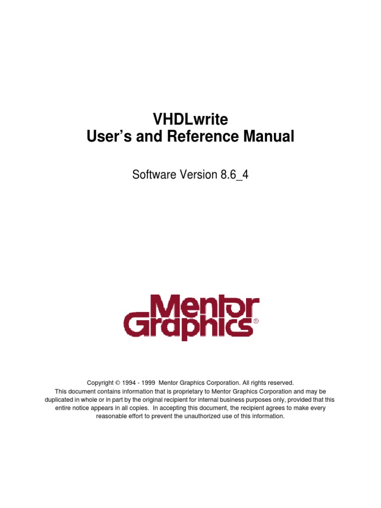 VHDL Write User.s and Reference Manual | PDF | Vhdl | Library (Computing)