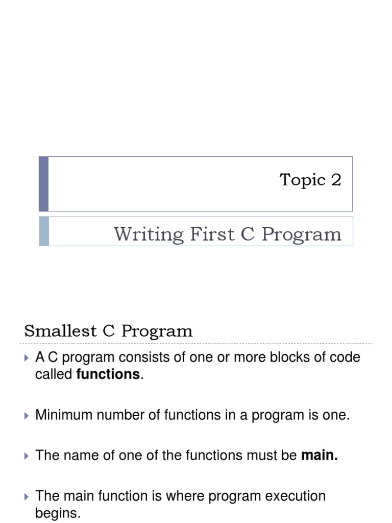 02 Writing First C Program | PDF | C (Programming Language) | Subroutine