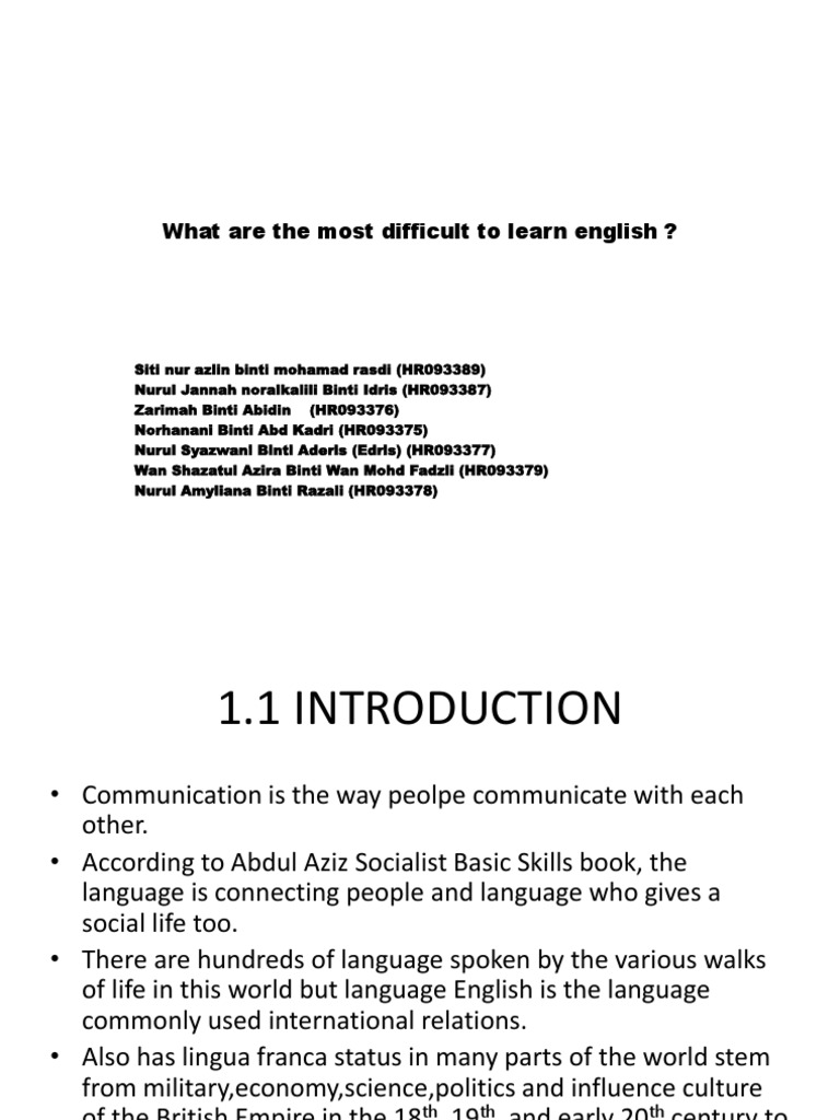 Challenges in Learning English Skills | PDF