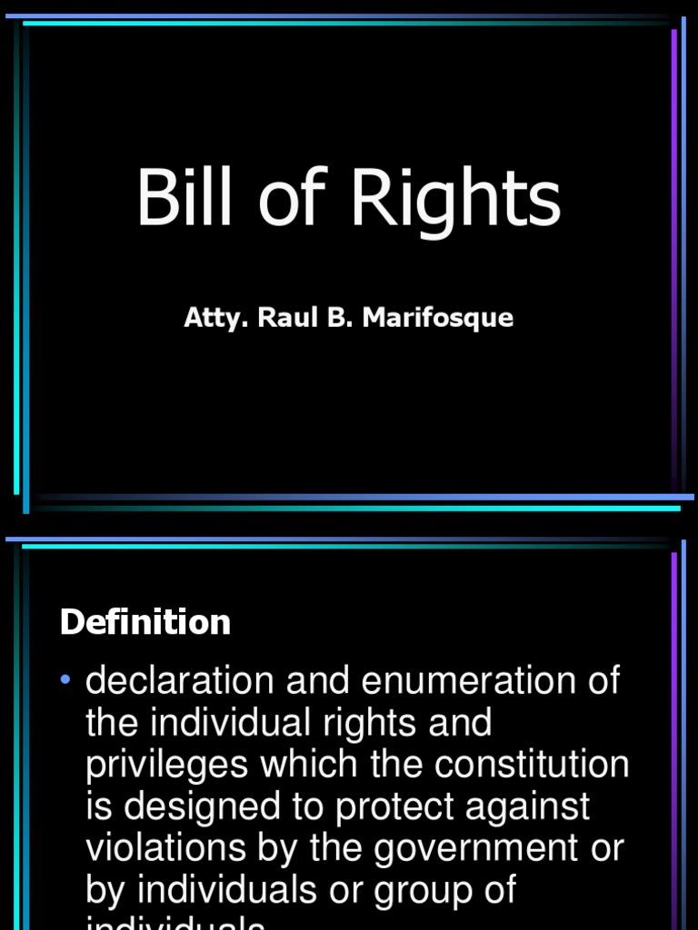 Bill of Rights Powerpoint | PDF | Due Process Clause | Habeas Corpus