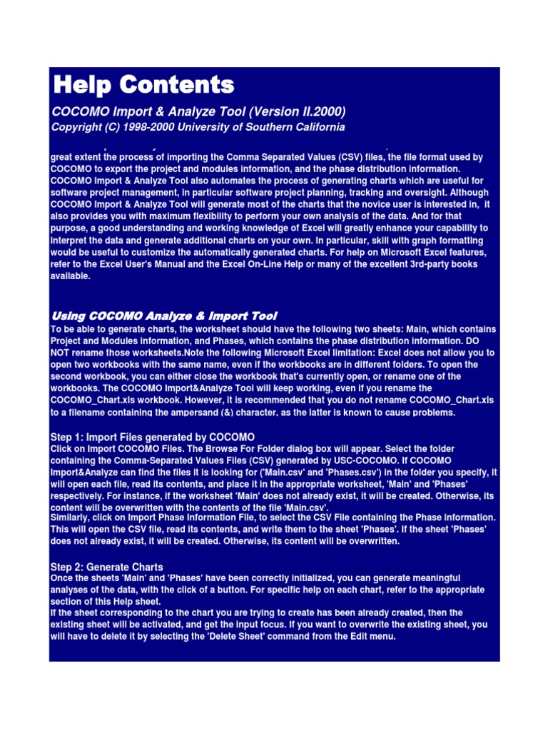 COCOMO Charts | PDF