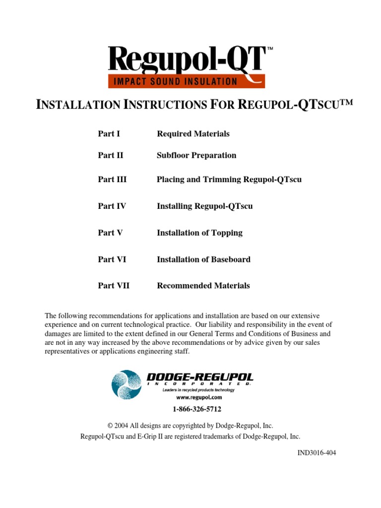 Regupol Instructions | Download Free PDF | Flooring | Adhesive